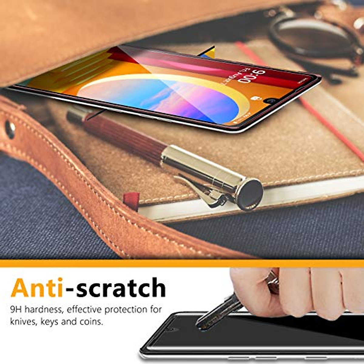 UniqueMe [2 Pack] Screen Protector Compatible for LG Velvet/LG Velvet 5G UW Tempered Glass,3D Full Coverage Film HD [Easy Installation] Edge to Edge Protection