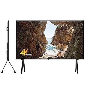 GTUOXIES 110 Inch UHD LED Smart TV, 4K Screen Television with Mount & Stand TS110TV High Resolution LCD Screen 16:9 Indoor Cinema with Anti-Glass WiFi, HDMI, USB Ports