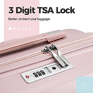 Melalenia Luggage Carry On Suitcase Sets, Expandable PP Hard Shell Suitcase with Spinner Wheels,Travel Luggage with TSA Locks 22x14x9 Airline Approved