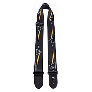 Perri's Leathers Ltd. - Guitar Strap - Polyester -Official Licensed Product- Pink Floyd Dark Side of the Moon - for Acoustic/Bass/Electric Guitars- Adjustable - Made in Canada (LPCP-1070)