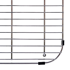 Franke Evolution Universal Double Bowl Sink Protection Grid in Stainless Steel with Rear Drain, FGD75, 13.125" x 11.625" x 1.25"