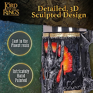 Nemesis Now Lord of the Rings Merchandise Tankard, Hand-Painted Resin Beer Mug with Removable Insert, 15.5cm - Sauron