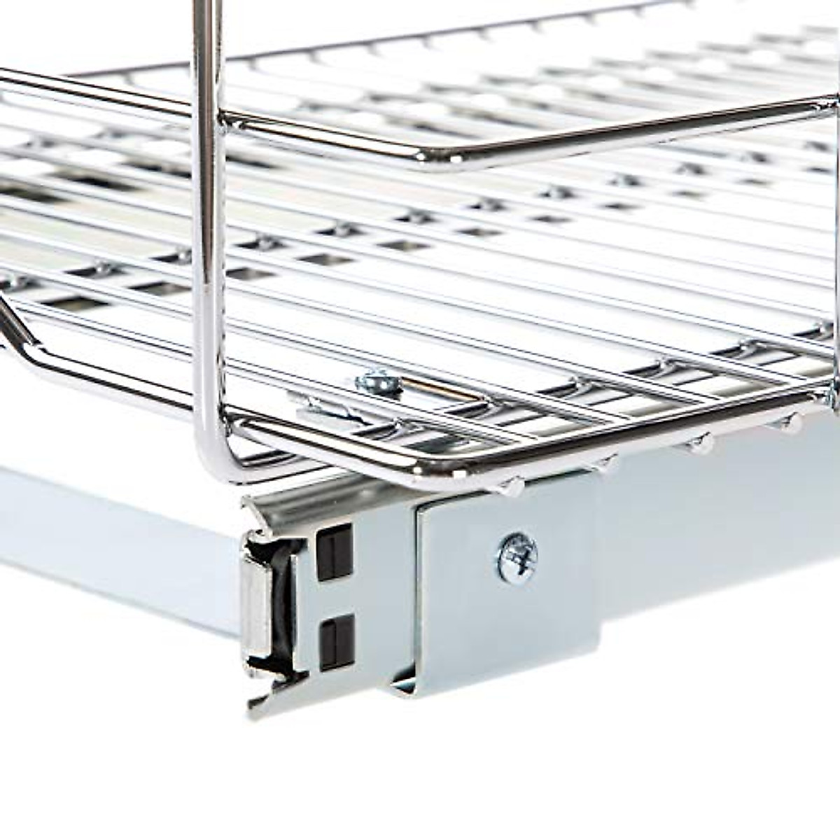 Home Zone Living Pull Out Kitchen Cabinet Organizer with One Tier of Storage, 14” W x 21” D