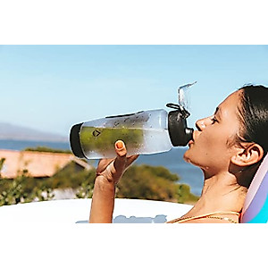 Infusion Pro 32 oz Fruit Infuser Water Bottle with Insulated Sleeve & 50 Recipe Fruit Infusion Water eBook : Bottom Loading, Large Water Infuser for More Flavor : Unique Gift Idea for Women