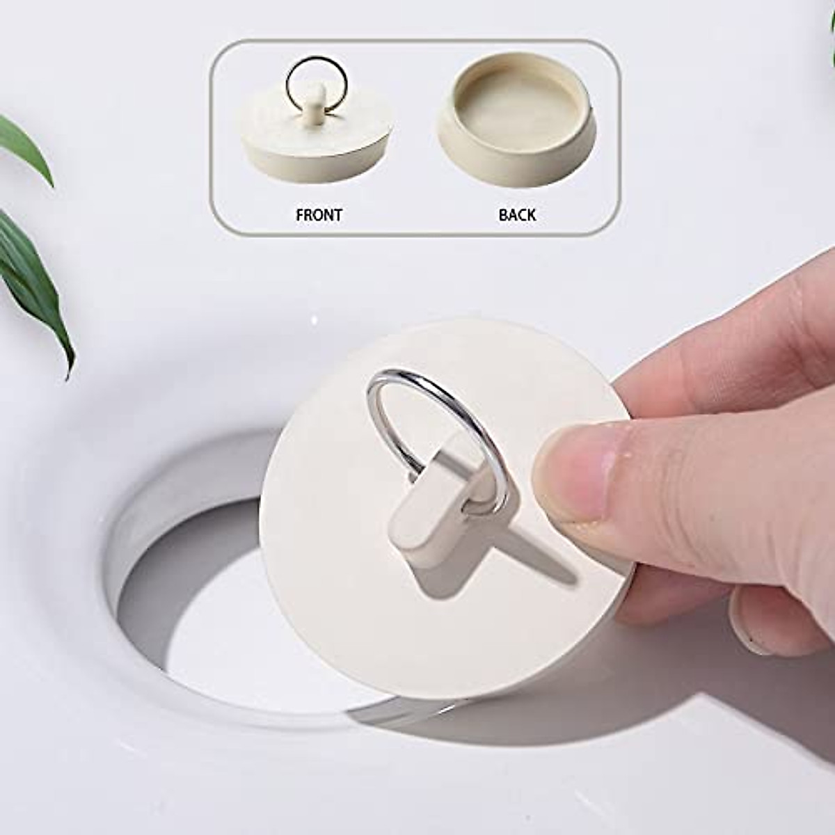 Rubber Tub Drain Stopper Bath Sink Plumb Fits Drain Set 3