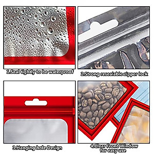 ODDIER 2.7"x3.9" Mylar Bags 100 Pack Set of 5 Colors Matte Foil Mylar Resealable Ziplock Bag, Each Color 20pcs Slider Seal Technology Storage Bags Grip Food Containers Organization for Party Favor Food Storage