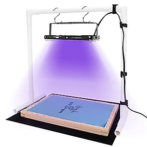 Pilleay LED UV Exposure Unit for Screen Printing, Screen Printing Lamp, Led Exposure Unit for Screen Printing with Black Fabric and Light Stand for Screen Printing Exposing and Cyanotypes，20W
