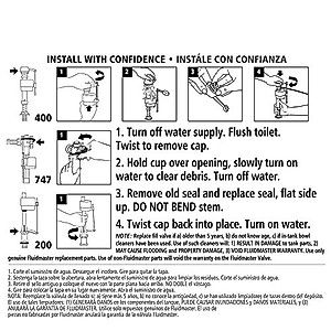 Fluidmaster 242 Toilet Fill Valve Seal Replacement Part, Fits 400A Fill Valve (10)