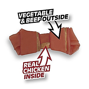 SmartBones Dog Chews, Rawhide-Free Dog Bones Made With Real Meat and Vegetables, 3 Count Large