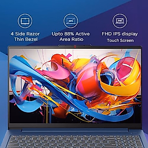 Lenovo IdeaPad 3 Laptop, 15.6" FHD Touchscreen, Intel Core i5-1155G7, 16GB RAM, 512GB SSD, Webcam, HDMI, Wi-Fi 6, Windows 11 Home, Blue