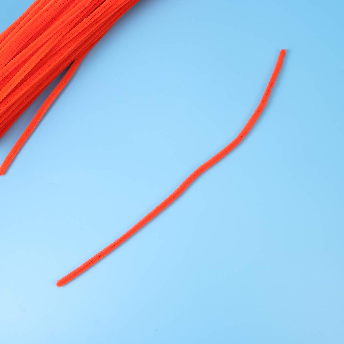 Healifty 100pcs Cleaners Chenille Stems Crafts Chenille Sticks for DIY Art Flower Plant Crafts Christmas Decorations Ornament (Orange)