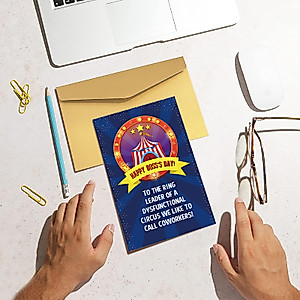 Goroar Funny Boss’s Day Card, Boss Appreciation Card, Boss’s Day Gift, Ring Leader of Dysfunctional Circus Card