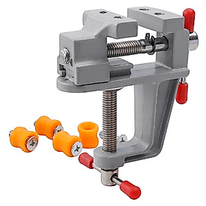 Yakamoz Mini Bench Vise Small Table Vice Clamp on Vise Drill Press Vise Workbench Vice for Jewelry Making Wood Carfit DIY Breads Watch Repairing