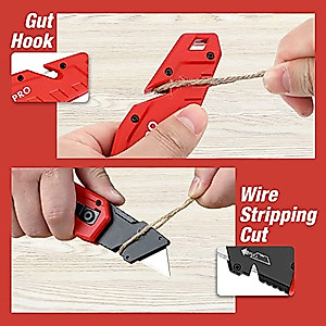 WORKPRO Folding Utility Knife, Quick Change Blade, Lightweight Nylon Handle, Utility Cutter with 10-piece Extra Blades