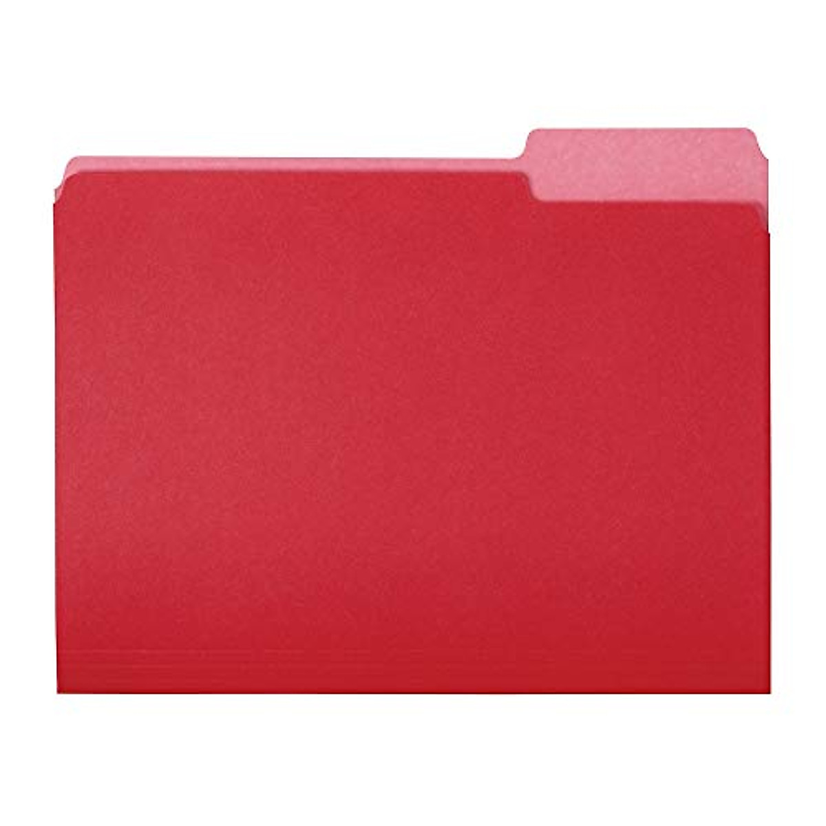 Amazon Basics File Folders, Letter Size, 1/3 Cut Tab, Red, 36-Pack