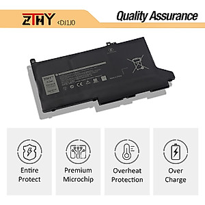 ZTHY DJ1J0 42Wh 3-Cell Laptop Battery Replacement for Dell Latitude 12 7280 7290 E7280 E7290 13 7380 7390 E7380 E7390 14 7480 7490 E7480 E7490 Series P28S P28S001 451-BBZL C27RW PGFX4 ONFOH K8X0T