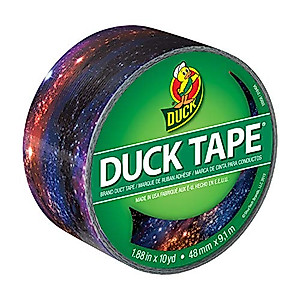 Duck Brand 283039 Printed Duct Tape, Single Roll, Galaxy