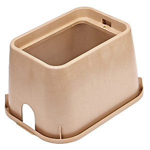 NDS 113BC 14in.X19in. Rectangular Standard Series Valve Box and Cover, 12 in. Height, Sand Box, Sand ICV Cover