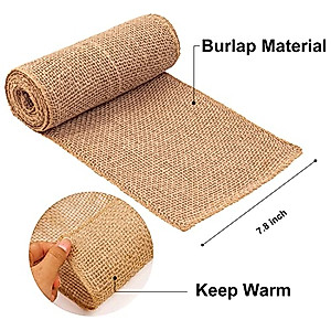 2 Rolls Burlap Tree Protector Wraps, 7.8" × 9.8' Winter Tree Trunk Guards Protector Wrap Burlap Fabric Garden Plants Tree Wrap Antifreeze Bandage bark Protector Wrap for Keeping Warm and Moisturizing