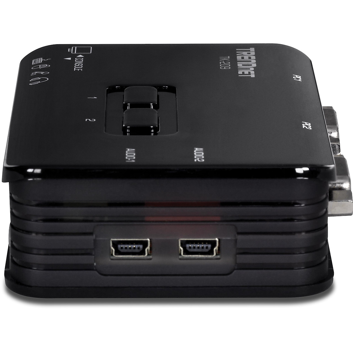 TRENDnet 2-Port USB KVM Switch and Cable Kit with Audio, Manage Two PCs, USB 1.1, Hot-Plug, Auto-Scan, Hot-Keys, Windows & Linux Compliant, TK-209K