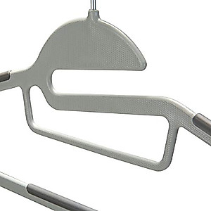 Simplify Kids 12 Pack Collar Ultimate Hangers, Non Slip Slim Space Savers, No More Stretching Baby Clothes, Light Grey (3229-LGREY)