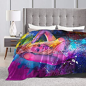 Wjikan Nicki Rapper Minaj Super Soft Micro Fleece Blanket Home Decoration Warm Flannel Blanket 80x60 Black
