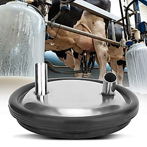 Milk Bucket Lid - Stainless Steel Milk Bucket Lid And Gasket For Milking Machine Two Open Lid