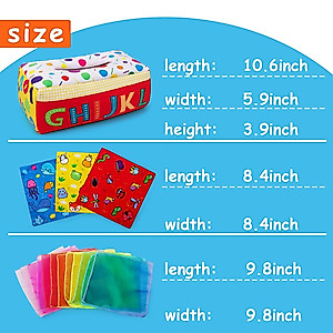 teytoy My First Baby Tissue Box, Soft Stuffed High Contrast Crinkle Montessori Square Sensory Toys Juggling Rainbow Dance Scarves for Toddler, Infants, Newborns and Kids Educational Preschool Learning