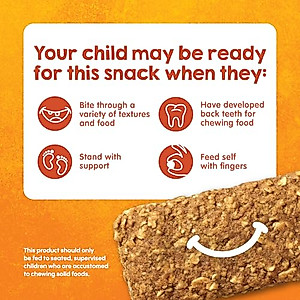Happy Tot Organics Fiber & Protein Soft-Baked Oat Bars Organic Toddler Snack Banana & Carrot, 0.88 Ounce Bars, 5 Count Box (Pack of 6)