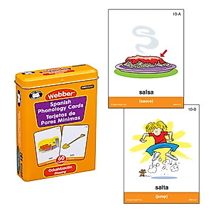 Super Duper Publications | Webber® Spanish Phonology Flash Cards (8 Total Fun Decks) | Educational Resource for Children