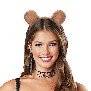 Yilistore Bear Ears Headband,Brown Bear Costume Accessories Headband for Halloween,Christmas Party Favor