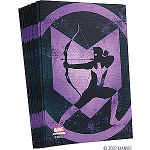 Gamegenic Marvel Champions The Card Game Official Hawkeye Art Sleeves | Pack of 50 Art Sleeves and 1 Clear Sleeve | Card Game Holder | Use with TCG and LCG Games | Made by Fantasy Flight Games