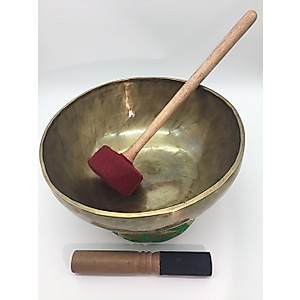 10" handmade Himalayan singing bowl, hand beaten by Nepali artisans to make magical tones by Shambhala Arts & Handcrafts