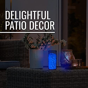 Graham Products Glow in The Dark Rocks 190PCS, Glowing Fish Tank Pebbles - Indoor/Outdoor Yard Décor; Garden/Aquarium/Planter/Walkway/Driveway, Blue