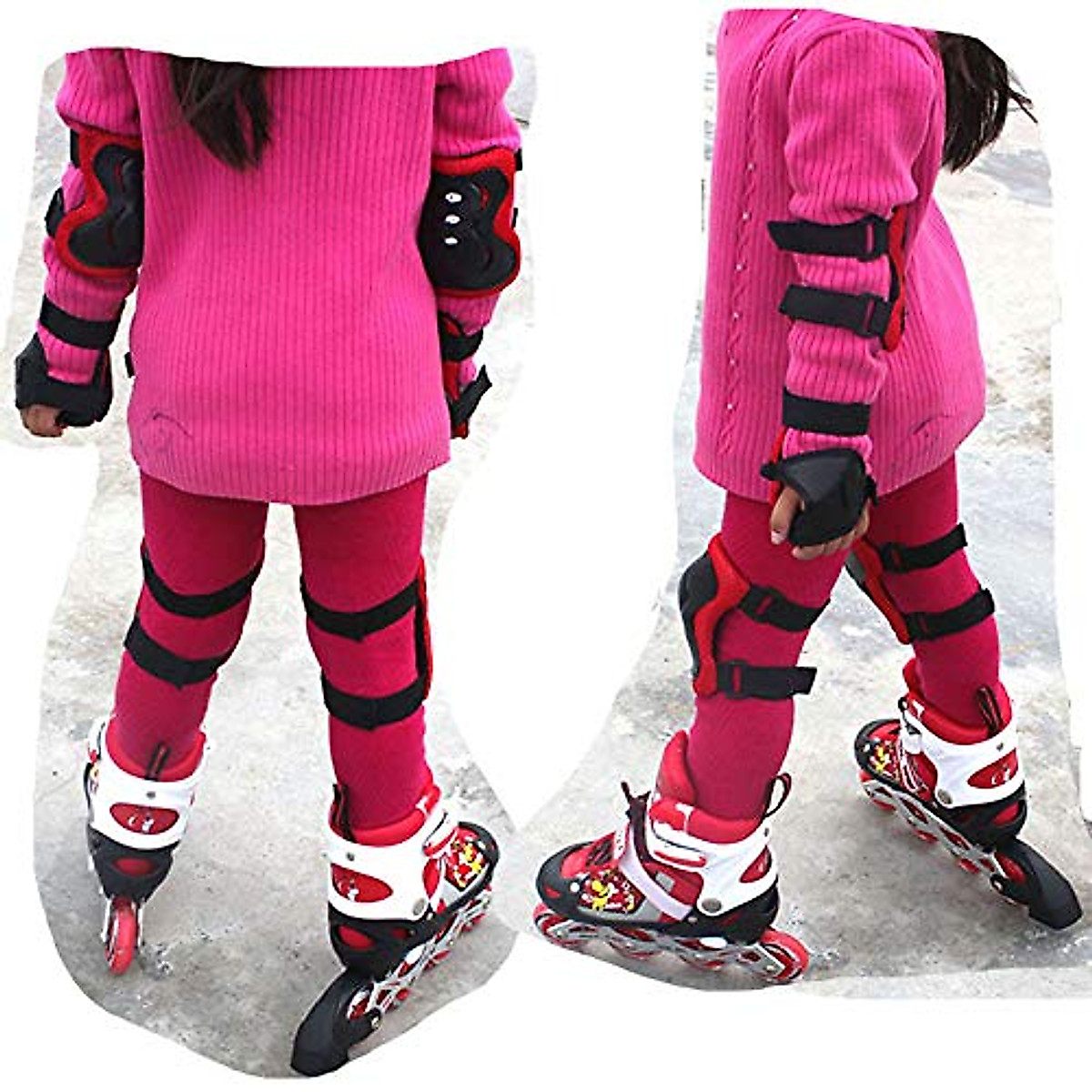 Kids helmet and Knee Pads Elbow Pads Kids Skateboarding Protective Gear Set Roller Skate Scooter Cycling BMX Bike Riding Helmet and Pads with carry bag