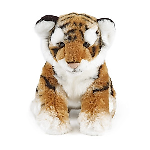 Living Nature Large Tiger Cub Stuffed Animal | Fluffy Tiger Animal | Soft Toy Gift for Kids | 12 inches