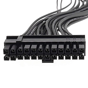 E-outstanding ATX 24 Pin Extension Cable Lead 24 Pin Male to 24 Pin Female ATX Power Supply PSU Extension Cable Extender for Motherboard 32cm/12.6Inch