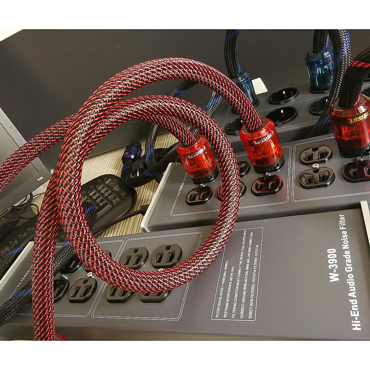 WAudio 3.3FT AC Power Cable 10AWG HiFi Audiophile Power Cord with US Plug IEC Connector