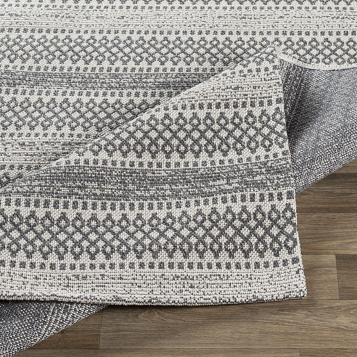 Mark&Day Area Rugs, 8x10 Stone Global Silver Gray Area Rug, Charcoal White Cream Carpet for Living Room, Bedroom or Kitchen (7'10" x 10'2")