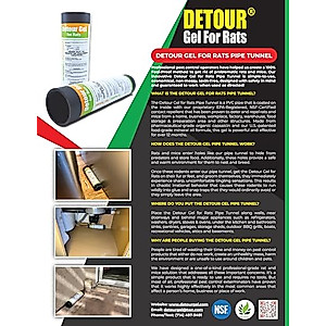 Detour Gel for Rats Pipe Tunnel | 100% Fool-Proof Rodent Repellent Device | Ready-to-Use | Designed with Safety in Mind for Pets & Kids | Toxin-Free