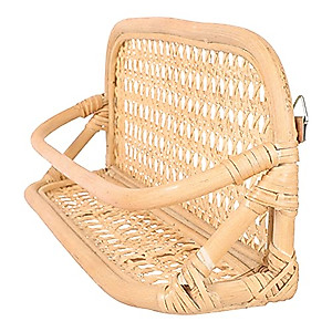 FRCOLOR Rattan Wall Shelf Floating Shelf Decorative Shelves Hanging Basket for Kitchen Bathroom Boho Nursery Wall Decor