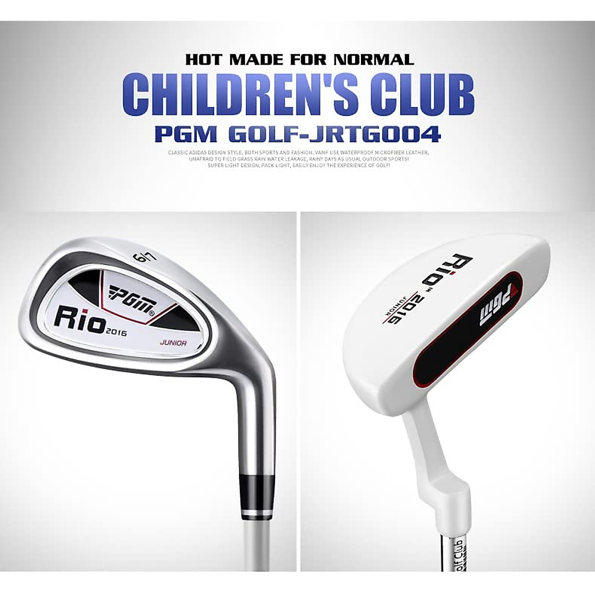 PGM Junior Golf Club, RIO golf clubs complete set right handed for Children Kids 9-12, 4 pieces youth Golf Clubs with Stand Bag for Boys & Girls Black