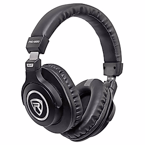 Rockville G-AMP 40 Guitar Combo Amplifier Amp Bluetooth/Mic in/USB/Footswitch Bundle with Rockville PRO-M50 Studio Headphones w/Detachable Coil Cable, Case with Extra Ear Pad