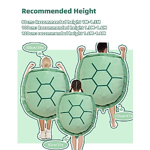 Rruonshully 40 Inch Wearable Turtle Shell Pillows Tortoise Shell Plush Turtle Stuffed Animal Dress Up Cushion Costume for Adlut