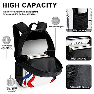 Supdreamc 3 Piece Rucksacks Sets, Flag of The Assyrians Art Shoulder Bag+Lunch Bag+Pencil Case, Daypack Backpack, Travel and Sport Backpack Rucksack, Book Bag