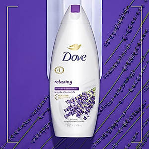 Dove Body Wash for Softer and Smoother Skin After Just One Use Lavender Oil and Chamomile Stress Relieving and Calming 22 oz, 4 Count