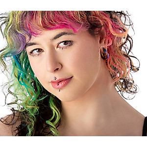 Pierced Owl Stainless Steel Spiral Tapers, Sold as a Pair (6mm (2GA), Rainbow)