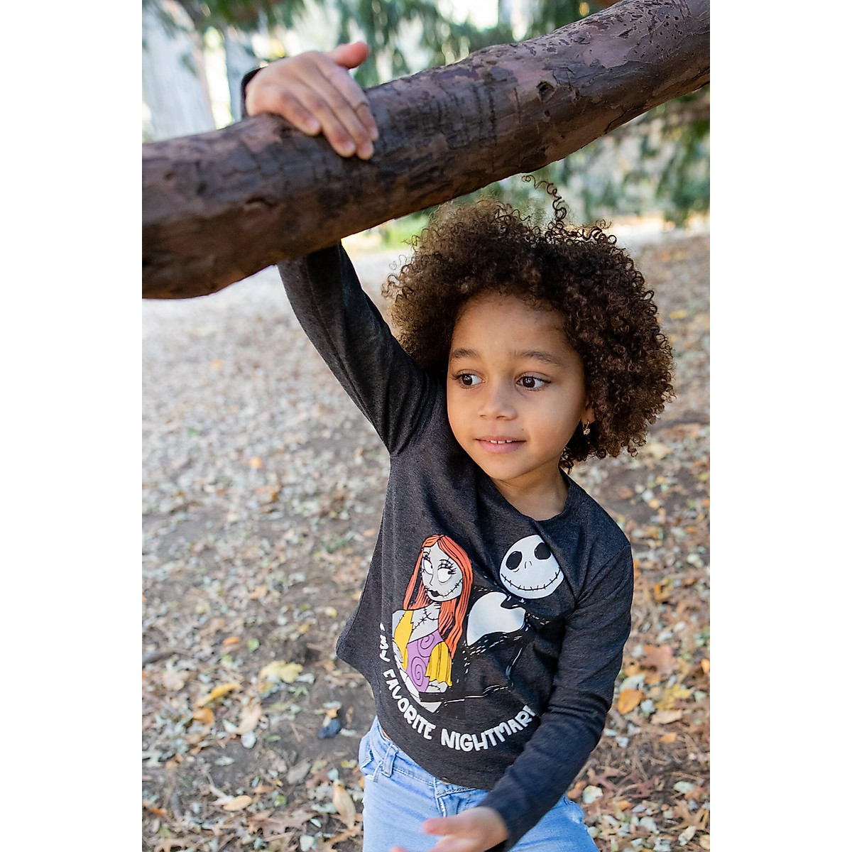 Disney Nightmare Before Christmas Sally Oogie Boogie Toddler Girls 2 Pack Long Sleeve T-Shirts Black/Grey 2T