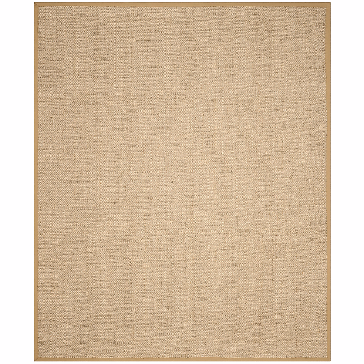 SAFAVIEH Natural Fiber Collection Area Rug - 8' x 10', Natural & Beige, Border Sisal Design, Easy Care, Ideal for High Traffic Areas in Living Room, Bedroom (NF151B)