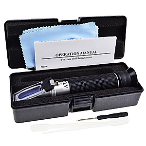 0-10% Brix Refractometer with ATC Low-Concentrated Sugar Content Solutions Accuracy 0.1% Maple Sap Cutting Liquid CNC Maple Syrup Makers Tea